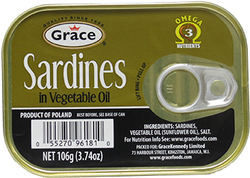 Download Streaky Bacon - Grace Foods Grace Sardines In Vegetable Oil, 3 ...