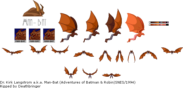 Download Man-bat - Man Bat Sprite Sheet - Full Size PNG Image - PNGkit