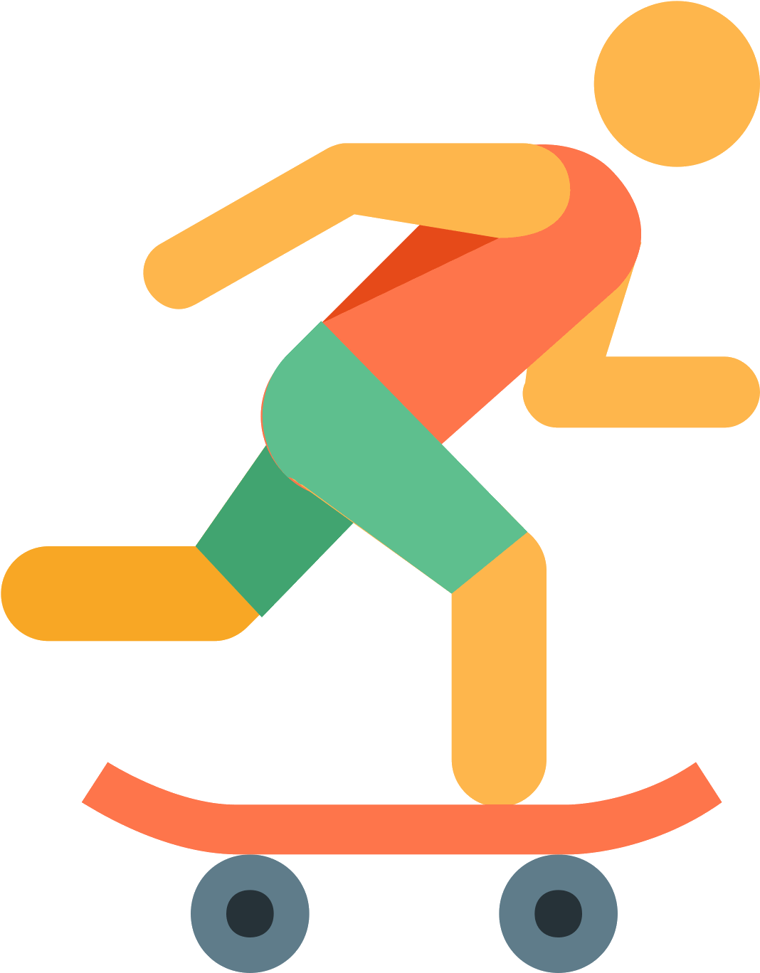 Download This Is A Drawing Of A Person On A Skateboard Moving ...