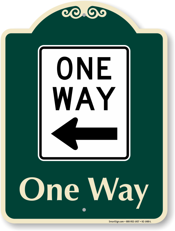 Download One Way Sign - Full Size PNG Image - PNGkit