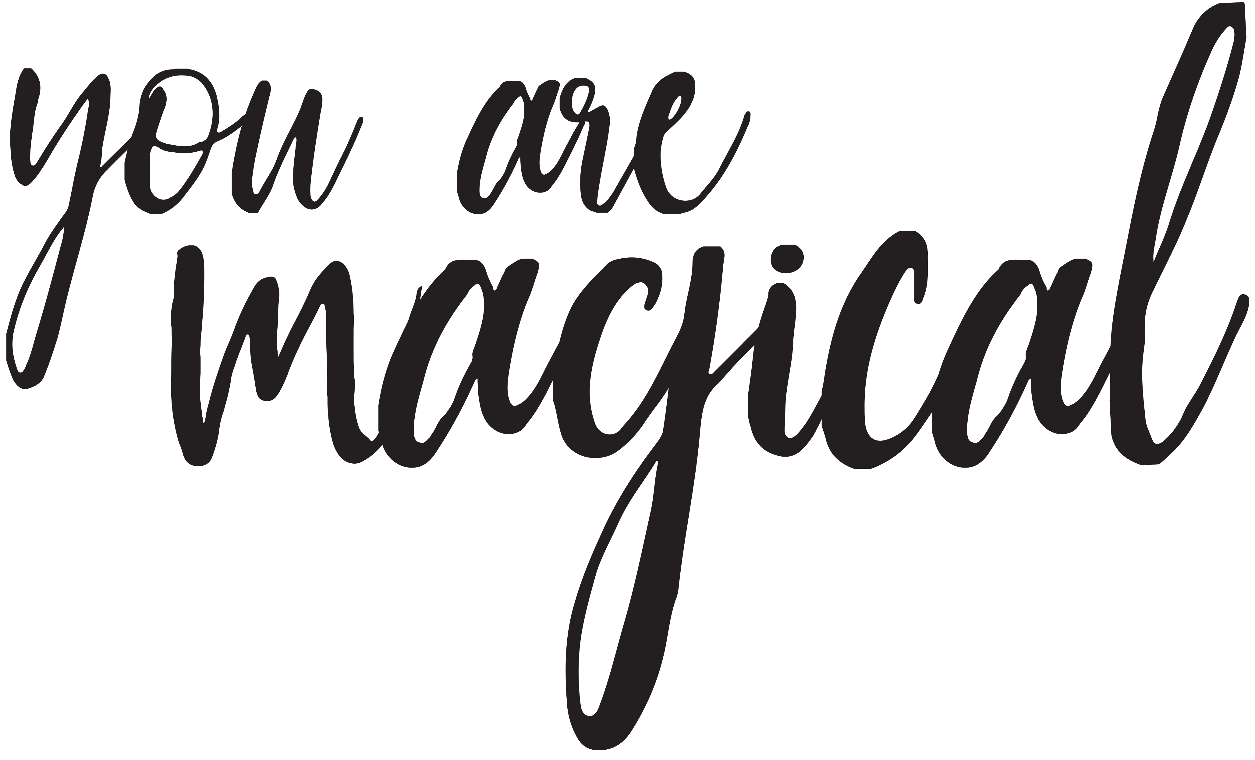 Download Words You Are Magical - Calligraphy - Full Size PNG Image - PNGkit