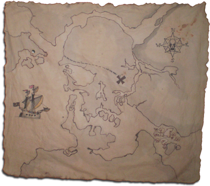 Download Treasure Map - Pirate Map Tablecloth - Full Size PNG Image ...
