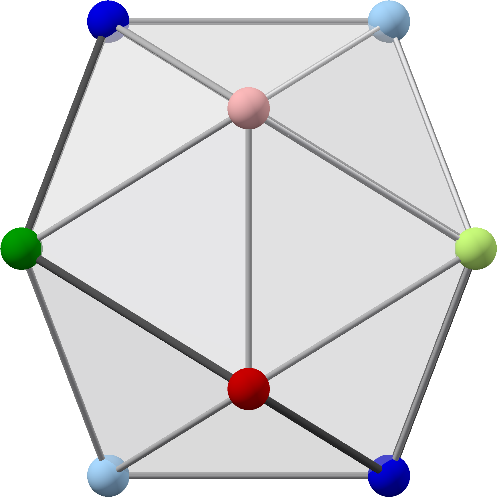 Download Icosahedron With Colored Vertices, 2-fold - Vertex - Full Size ...