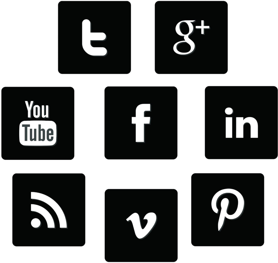 Download Image Description White Social Media Png - Social Icons Css ...