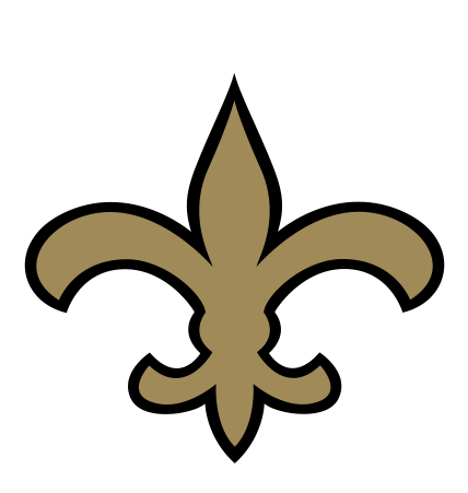 Download Gold And Black Saints Fleur De Lis - Full Size PNG Image - PNGkit