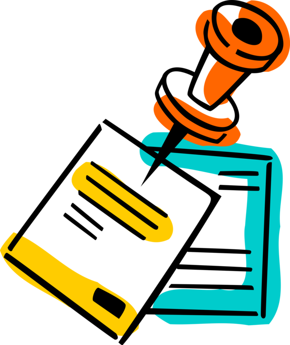 Download Vector Illustration Of Message Bulletin Board Or Noticeboard ...