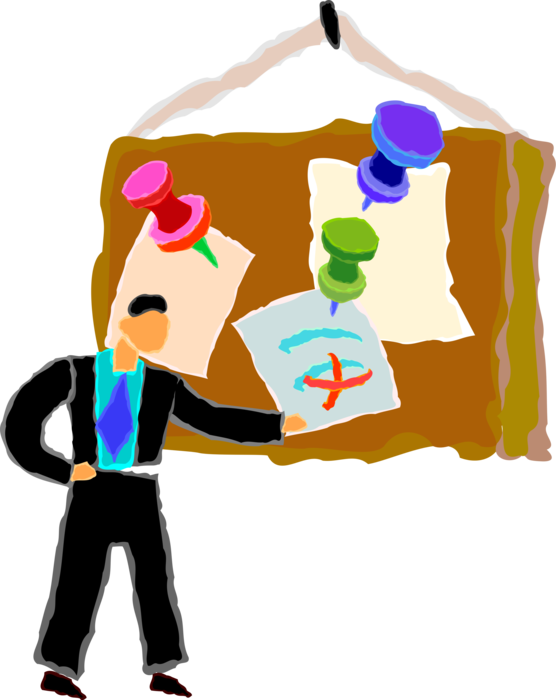 Download Vector Illustration Of Posting Messages On Bulletin ...