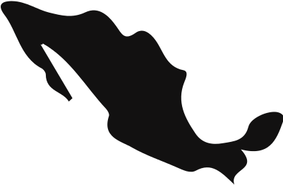 Download Transparent Mexico Country Map Black Shape Vector - Mexico Png ...