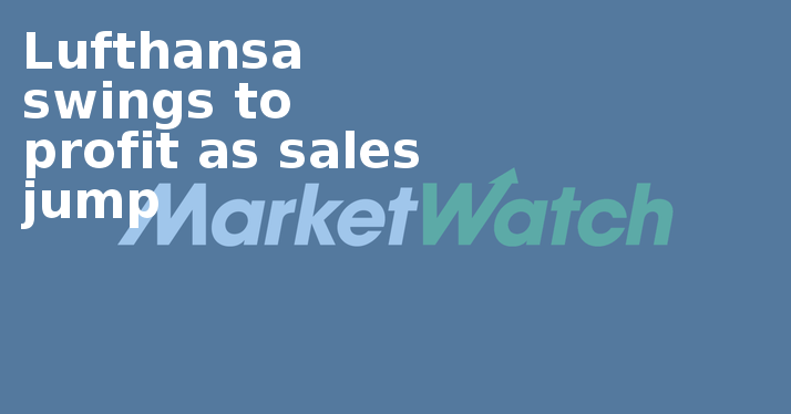 Download Lufthansa Swings To Profit As Sales Jump - Majorelle Blue ...