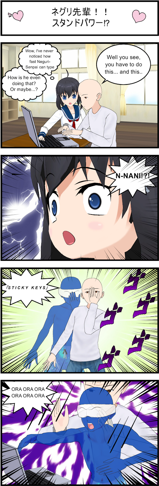 Download Transparent Neguri Senpai Stand Power - Cartoon - PNGkit