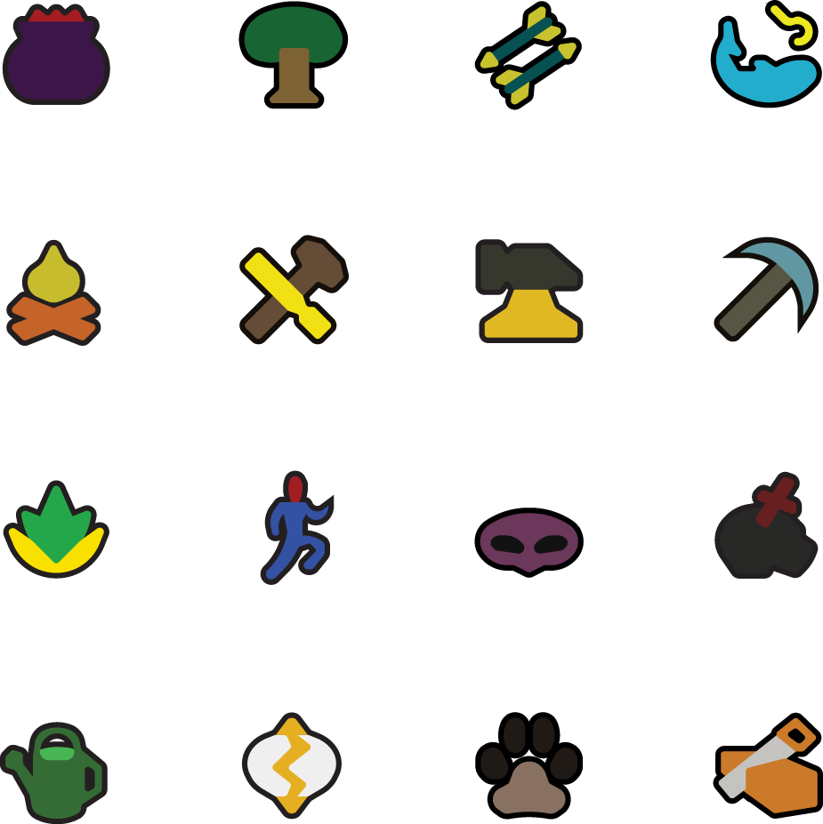 Download Flat Skill Icons For Noncombat Skills That Someone - Old ...