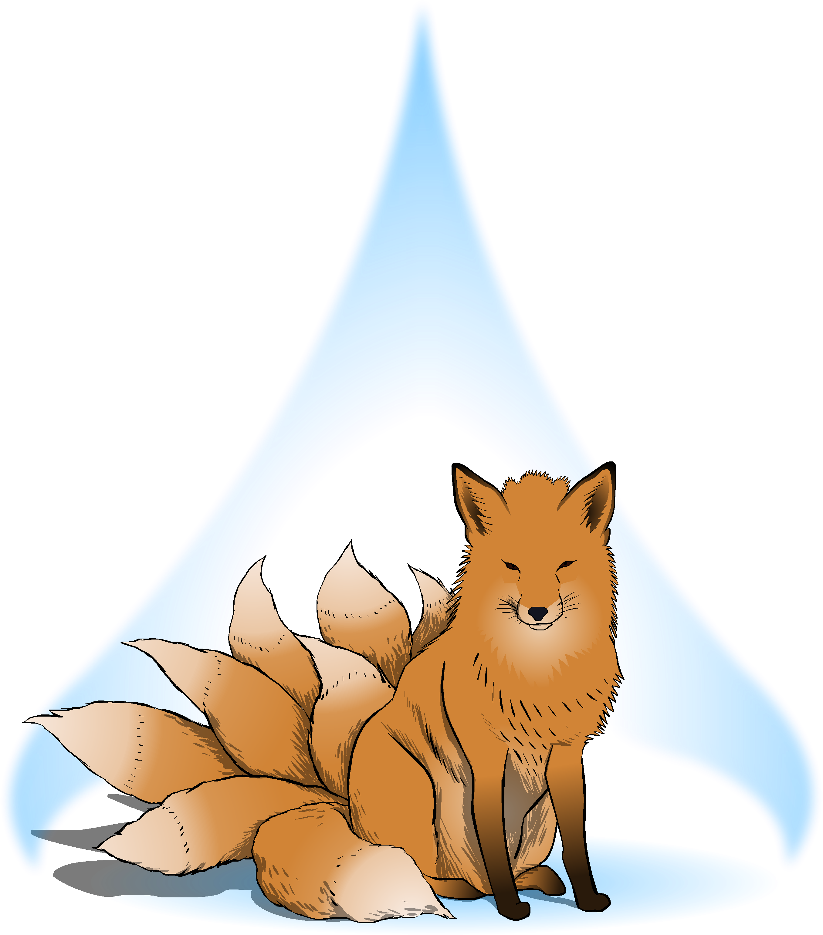 Download Learning The Dark Trade - Kitsune Illustration - Full Size PNG ...