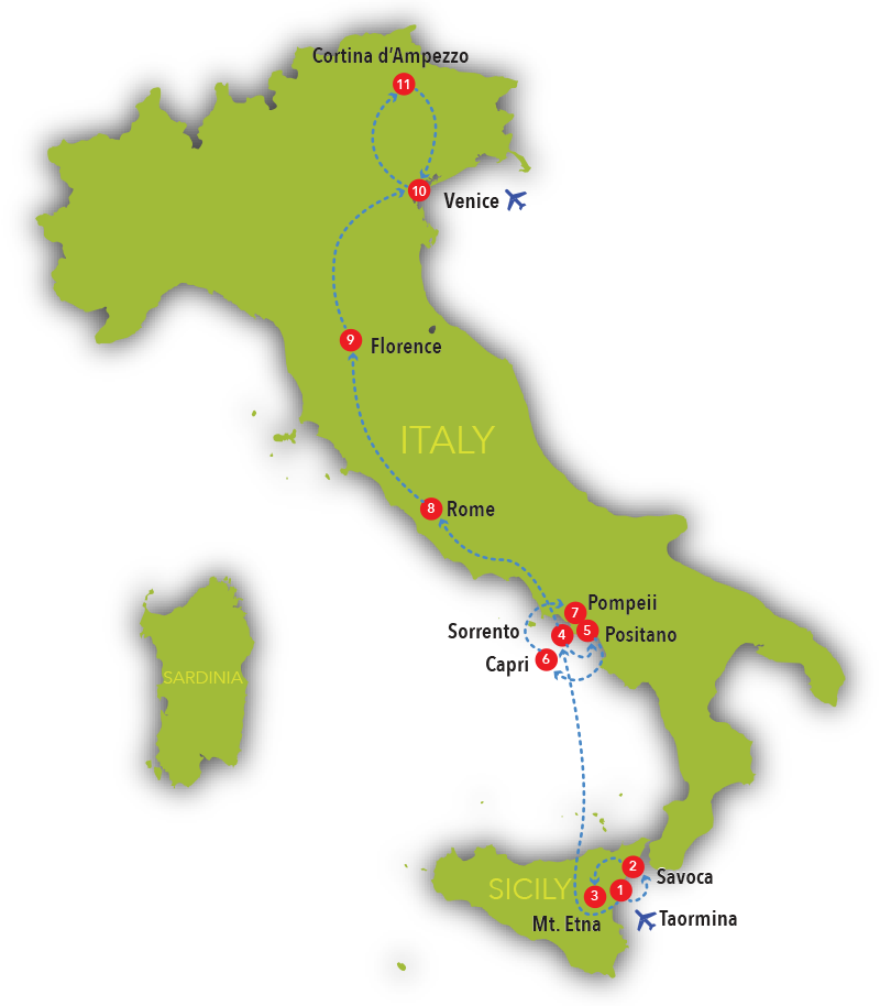 Download Best Of Italy Map 800 Final - 10 Day Italy Itinerary - Full ...