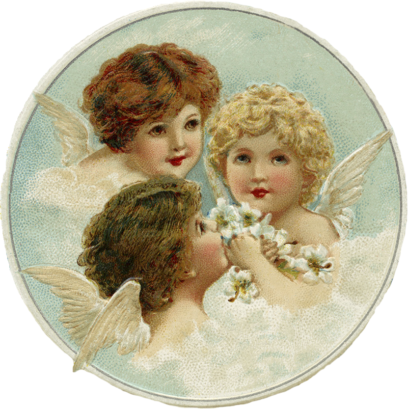 Download Sweet Christmas Cherubs Png And 2″ Circles Collagesheet ...