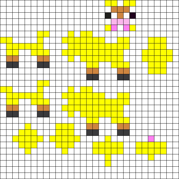 Download Transparent 3d Minecraft Yellow Sheep Perler Bead Pattern ...