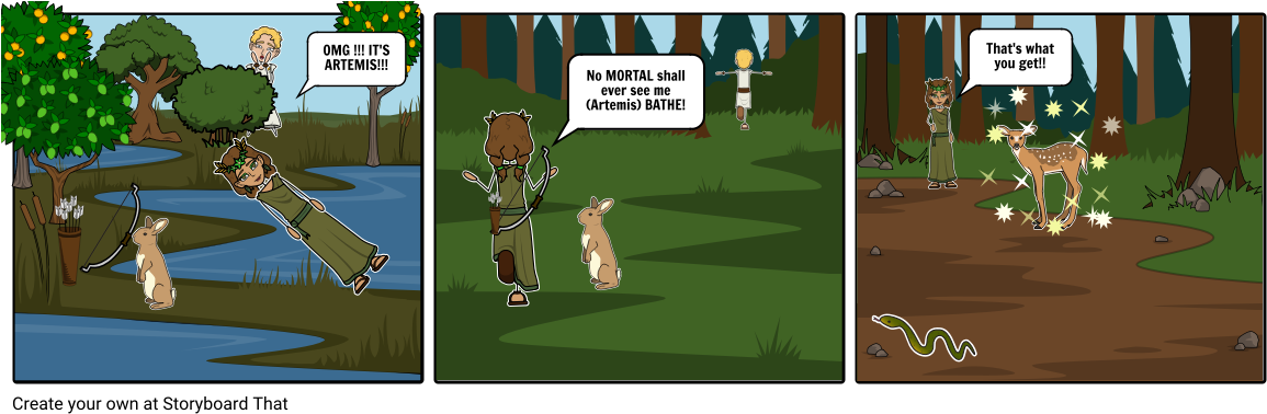Download Artemis Myth - Cartoon - Full Size PNG Image - PNGkit