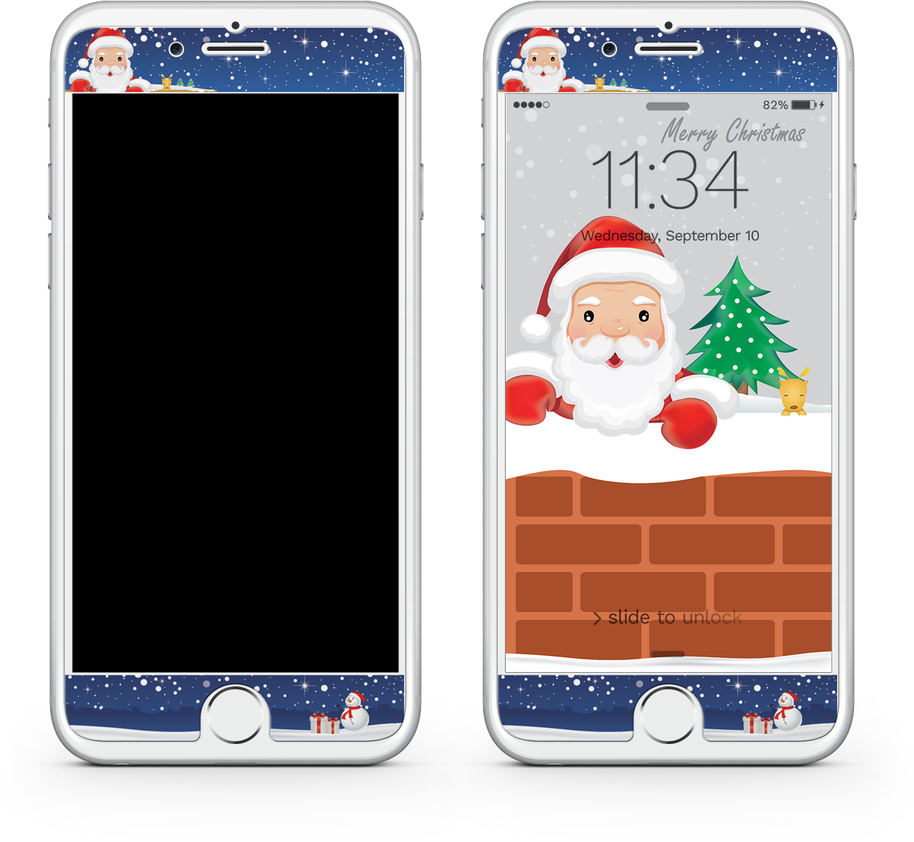 Download Iphone 6 - Santa Claus Vector - Full Size PNG Image - PNGkit