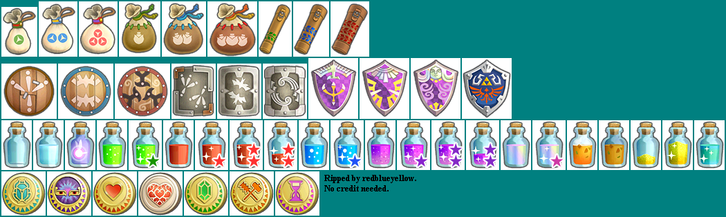 Download Click For Full Sized Image Pouch Items - Zelda Skyward Sword ...