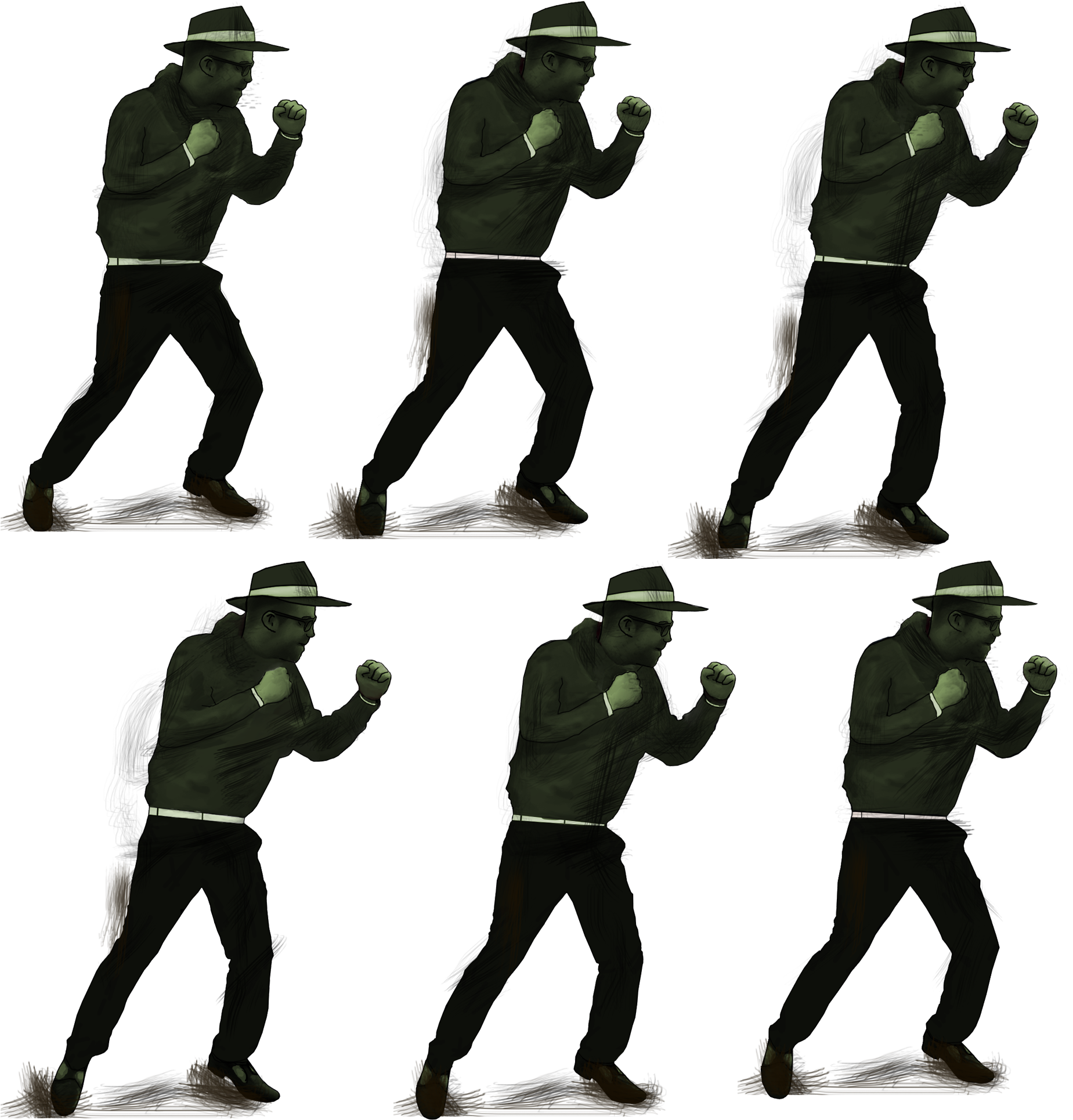 Download Character With Scene - 2d Realistic Character - Full Size PNG ...