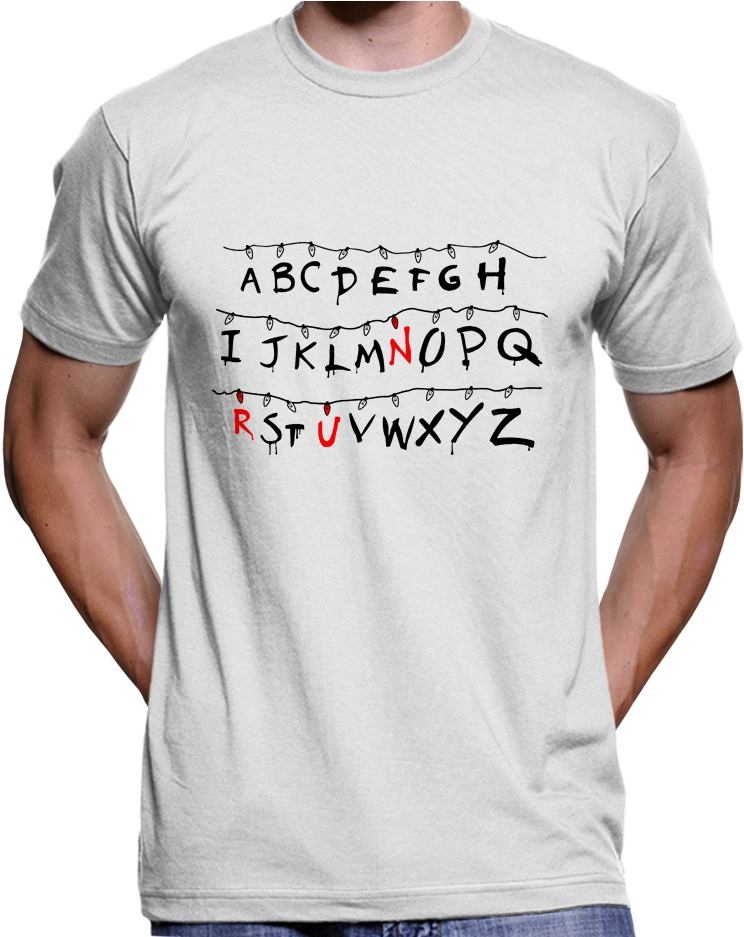 Download Stranger Things Alphabet Lights Run T-shirt / Hoodie - Free ...