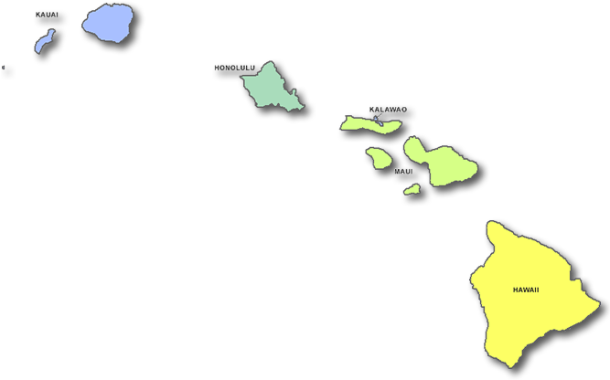 Download Hawaii County Map - Hawaii State Map Png - Full Size PNG Image ...