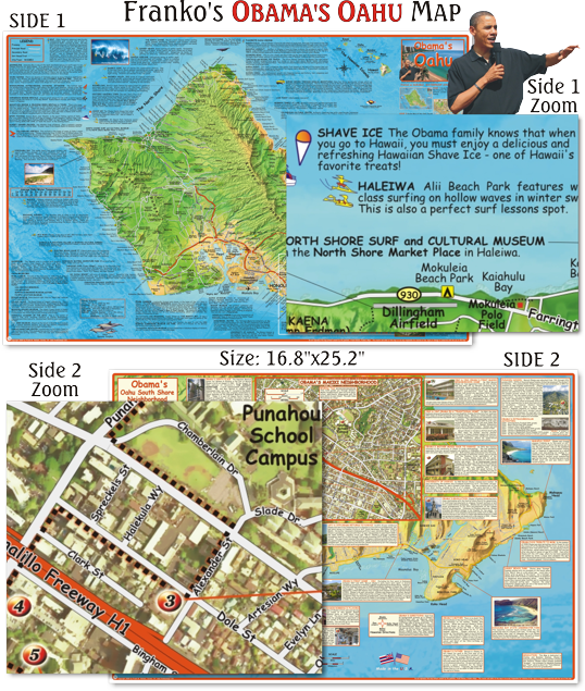 Download Franko Maps Obama's Oahu Map - Full Size PNG Image - PNGkit