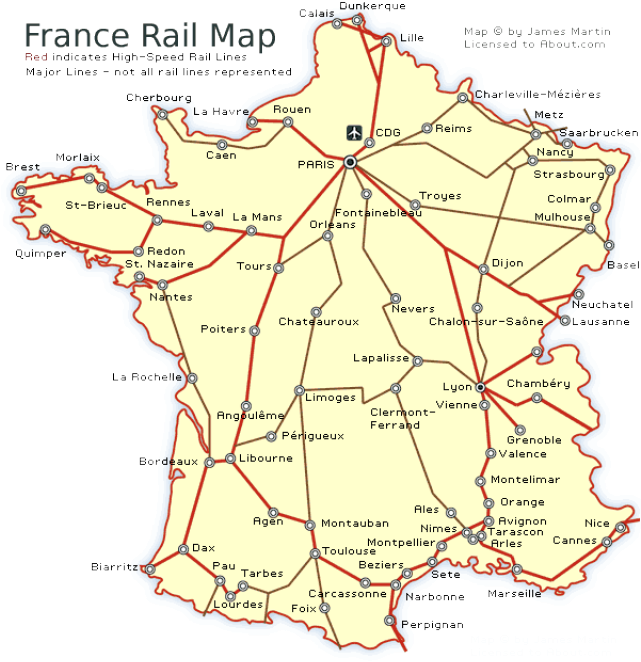 Download Transparent See France By Train - French Rail Map - PNGkit