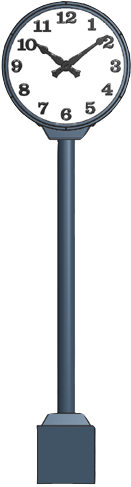 Download Concourse Street Clock - Street Clock - Full Size PNG Image ...