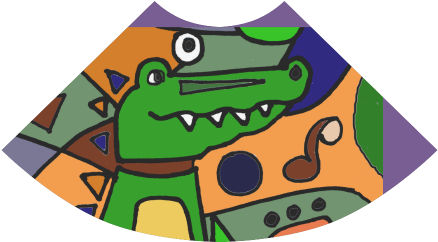 Download Funny Funky Alligator Playing Guitar Abstract Art Atalanta ...