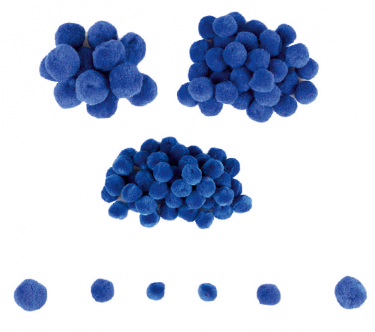 Download Mini Pom-poms - 100 Pieces - Blue - Pom-pom - Full Size PNG ...
