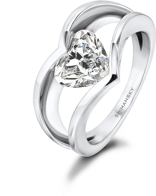 Download Heart Shaped Designer Millennium Shimansky Ring - Yair ...