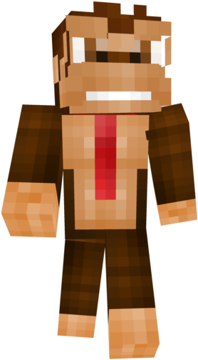 Download Image - Minecraft Donkey Kong Skin - Full Size PNG Image - PNGkit