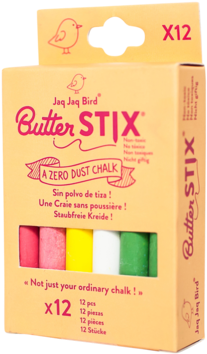 Download Butterstix® Zero Dust Chalks - Jaq Jaq Bird - 12 Craies Magiques Couleurs Zéro ...