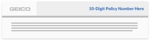 Download Transparent Where Do I Find My Policy Number - Geico - PNGkit