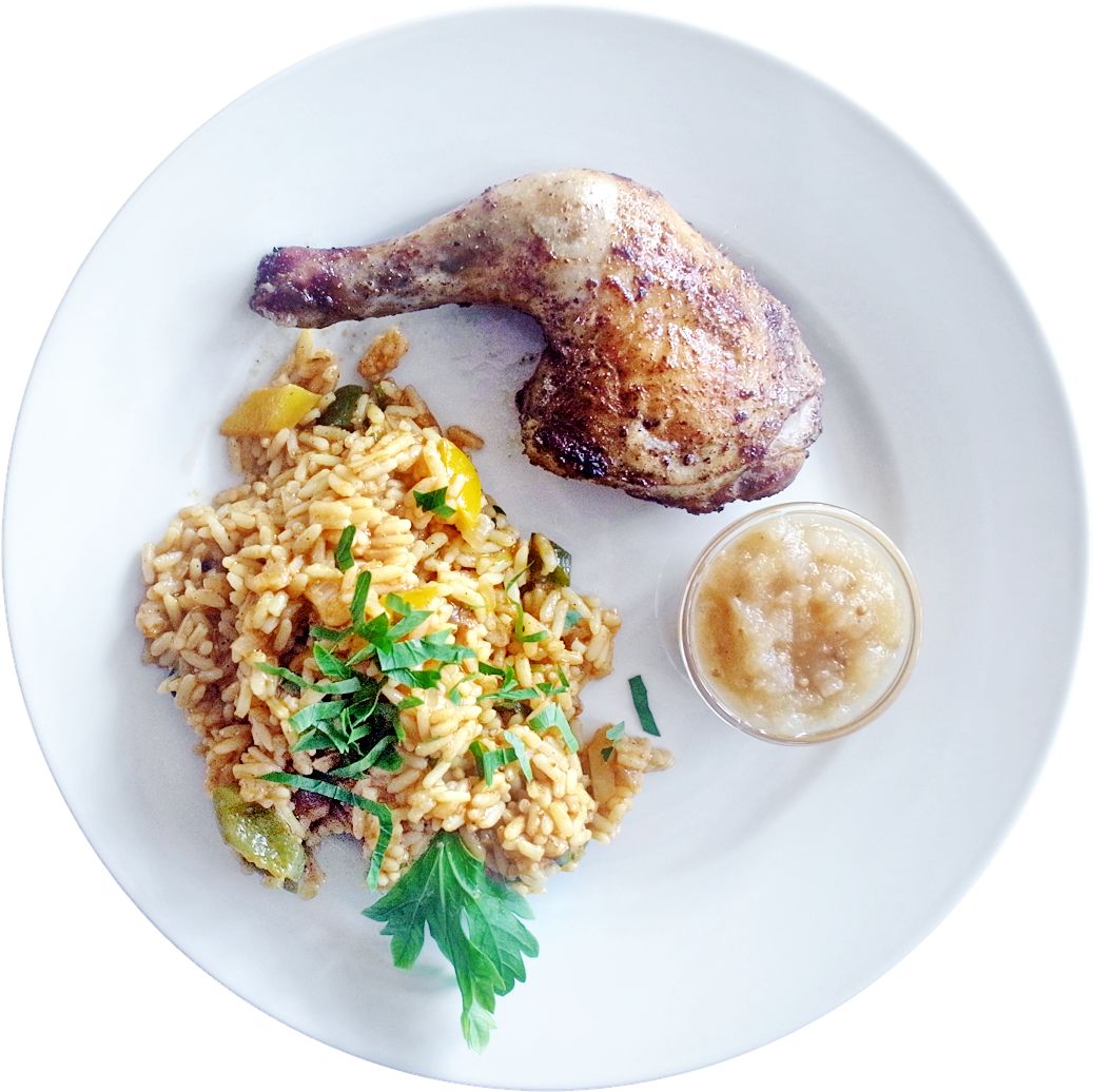 Download Jamaikanische Jerk Hänchen Keule, Auf Kreolischem Reis - Food ...