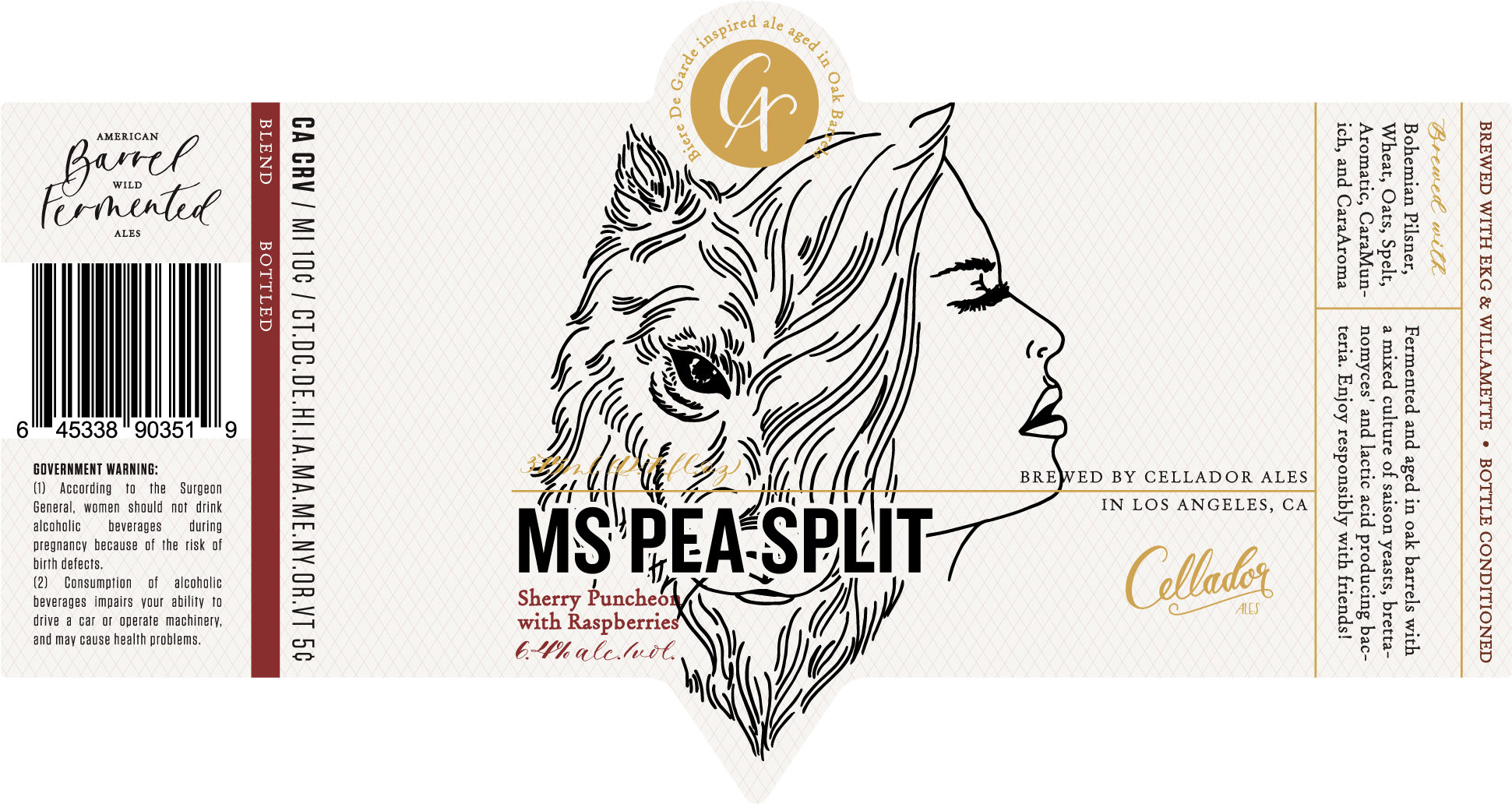 Download Ms Pea Split Label Web - Bourbon Whiskey - Full Size PNG Image ...