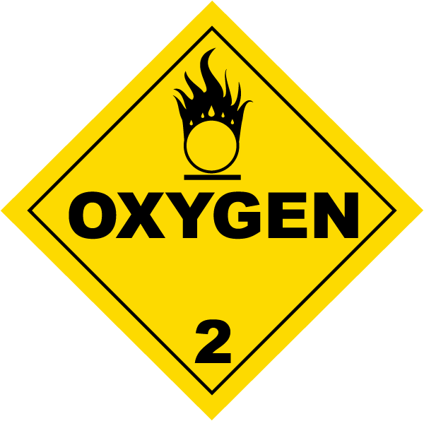 Download Oxygen Class 2 Placard - Dont Worry Be Happy - Full Size PNG ...