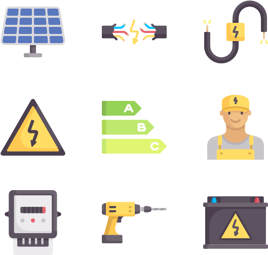 Download Electrician Tools And Elements - Traffic Sign - Full Size PNG ...