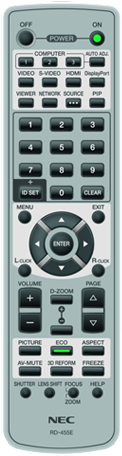 Download Nec Rmt Pj33 Replacement Remote Control For Np Pa500u - Nec Rmt-pj33 Replacement Remote ...