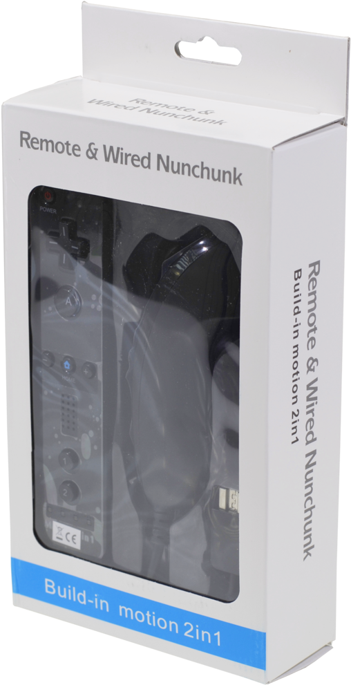 Download Black Wired Nunchuck Remote Controller Motion Plus ...