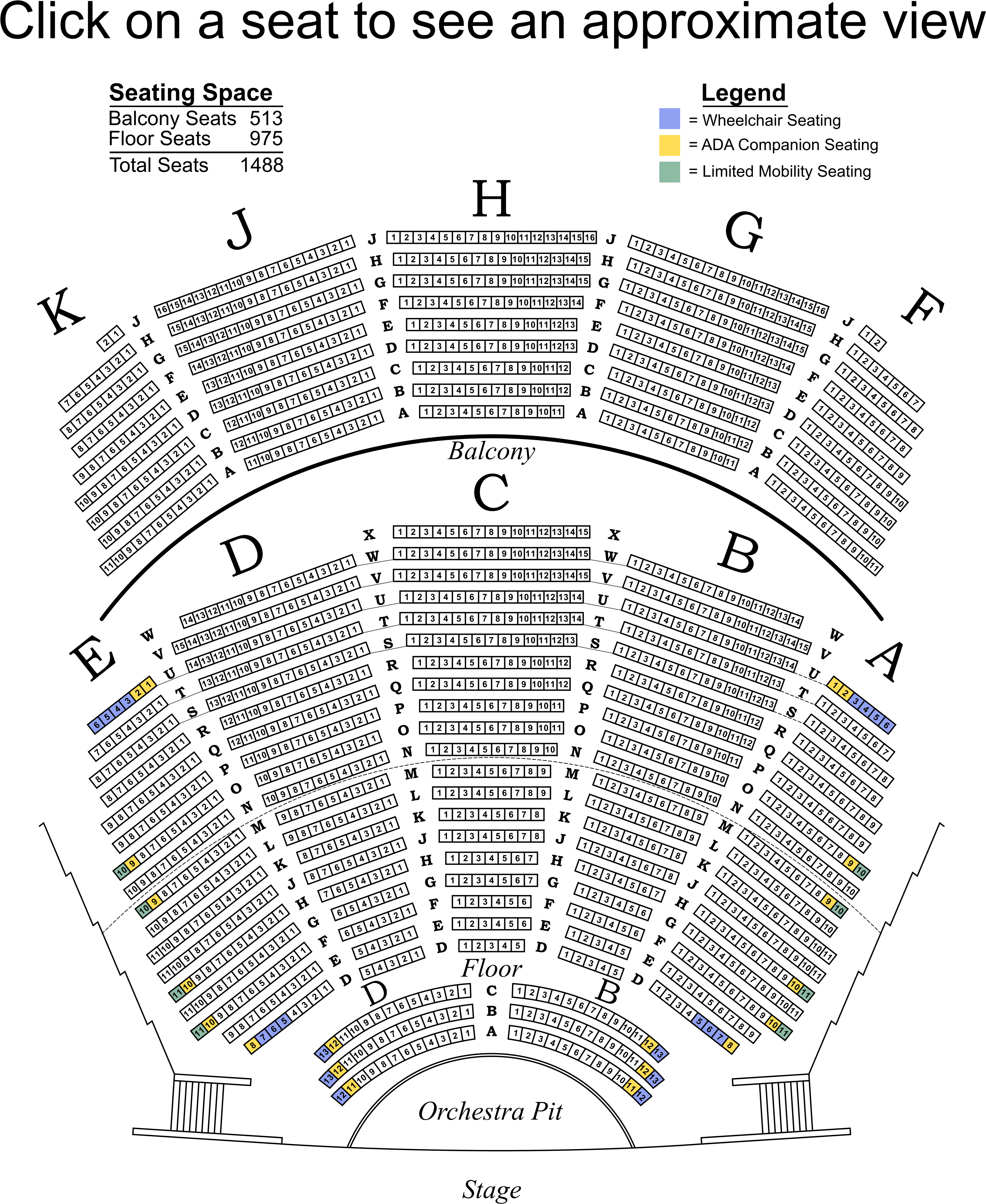 Download Broadway Seating Chart - Full Size PNG Image - PNGkit