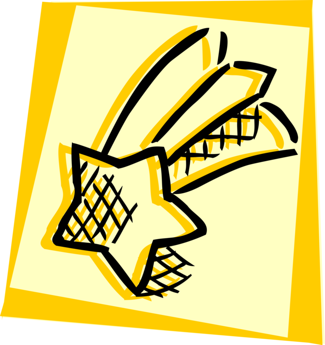 Download Vector Illustration Of Shooting Star Symbol Of Prosperity ...