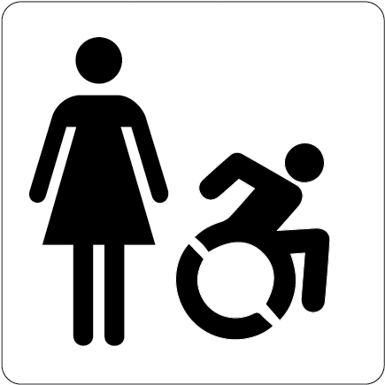 Download Women Handicapped Restroom Sign - Rae - Accessible Icon - 40 ...