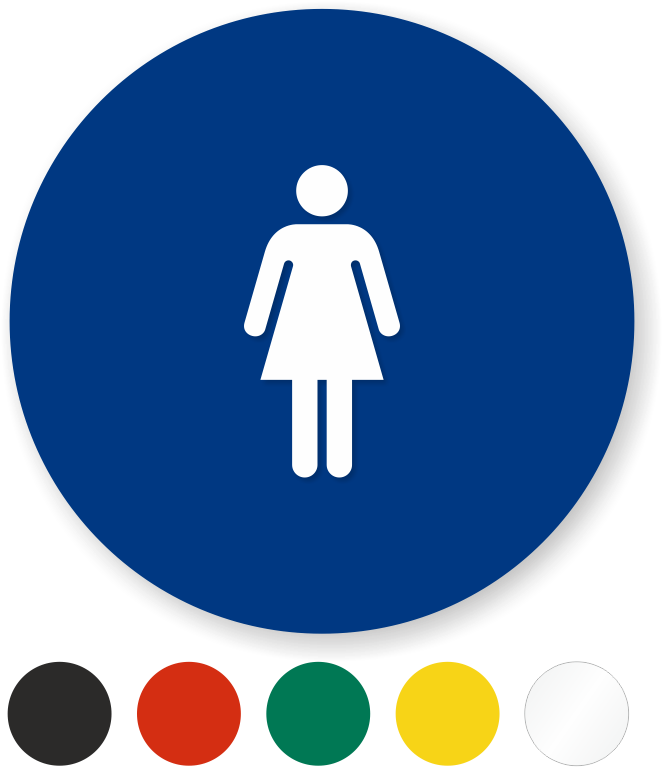 Download Zoom, Price, Buy - Triangle Women Restroom Sign - Full Size ...