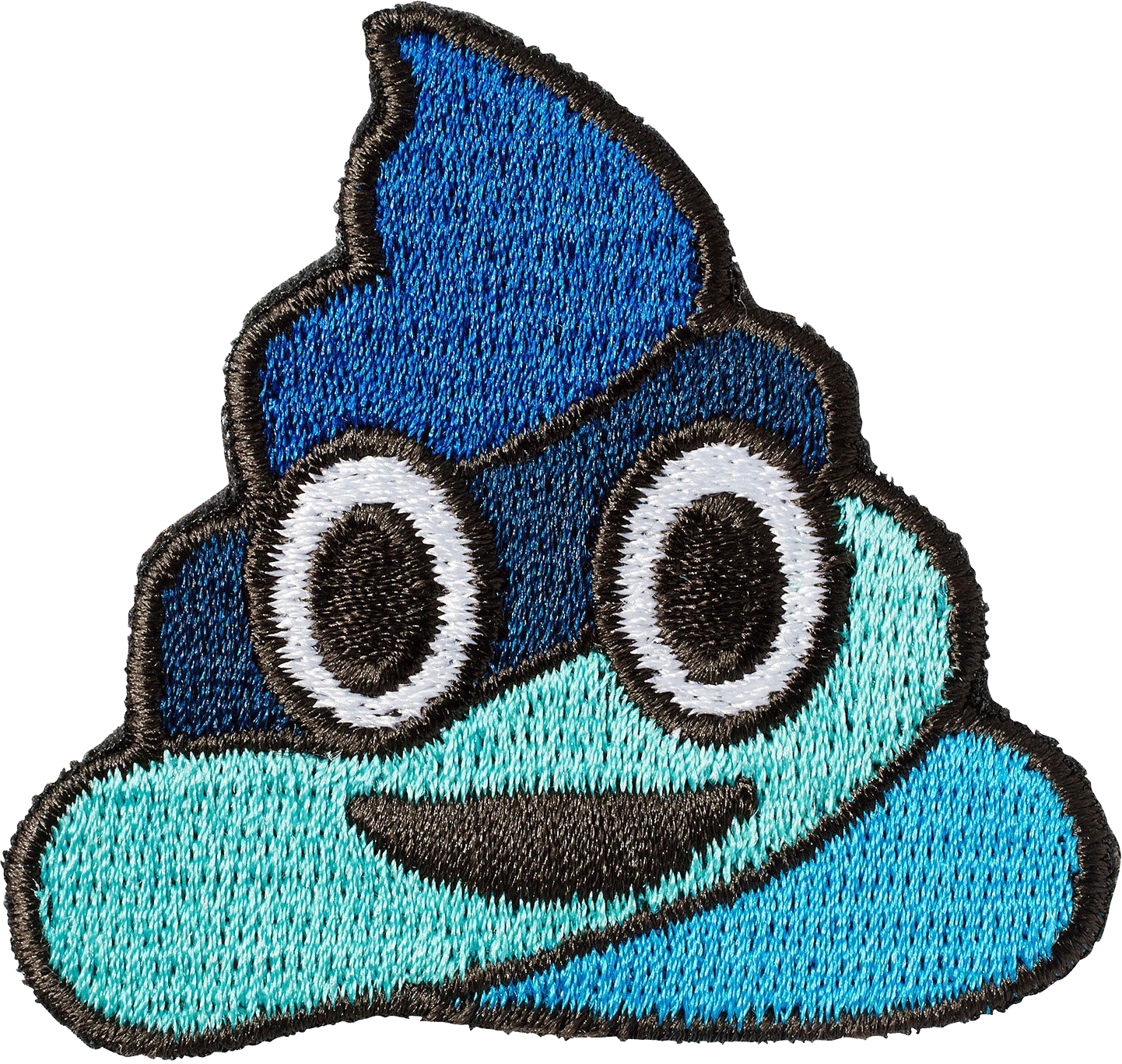 Download Blue Poop Sticker Patch - Emoji - Full Size PNG Image - PNGkit
