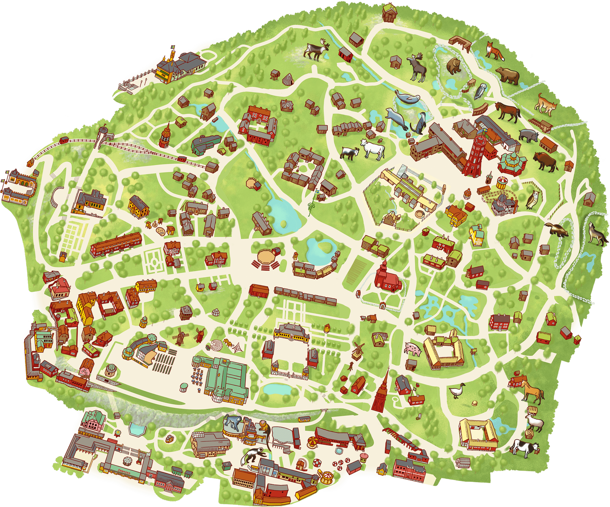 Download Google Map Overlay - Skansen Karta Pdf - Full Size PNG Image ...