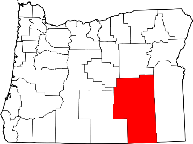 Download Map Of Oregon Highlighting Harney County - Multnomah County ...