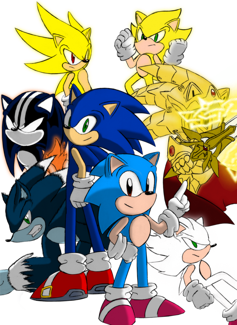 Download Sonic The Hedgehog All Transformations - Full Size PNG Image ...
