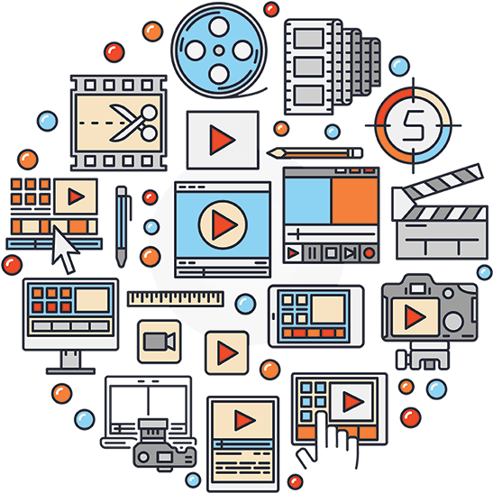 Download Media Production - Video Post Productions Illustration - Full ...