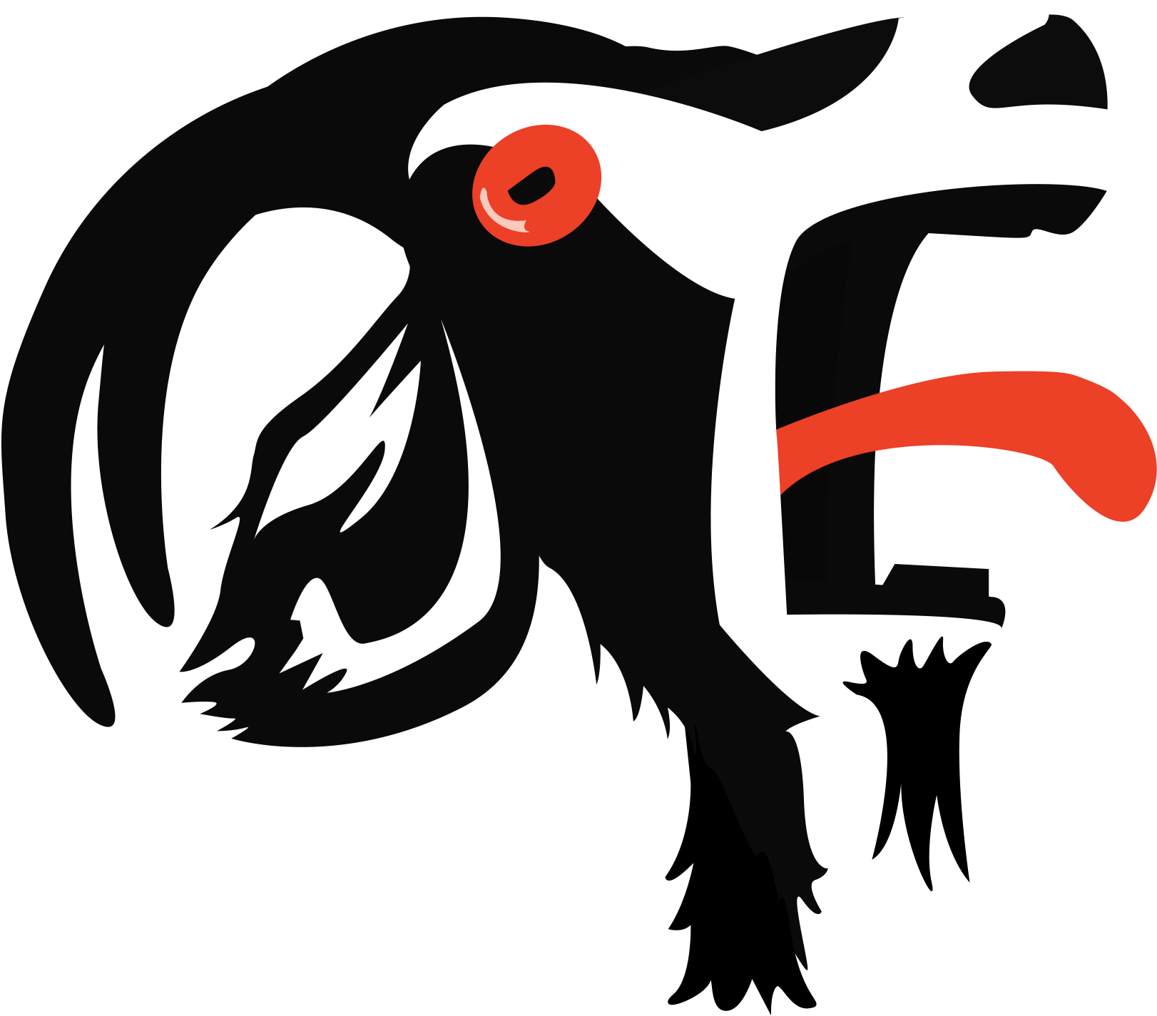 Download Logo Black White Red - Goat Animation - Full Size PNG Image ...